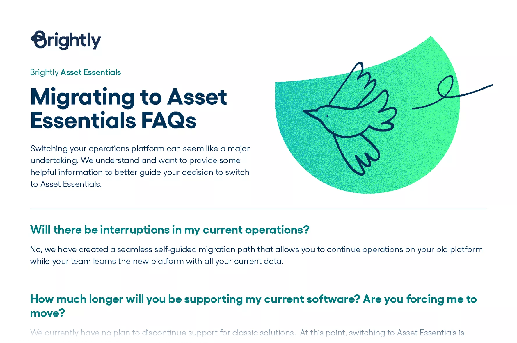 Migrating to Asset Essentials™ FAQs | Brightly